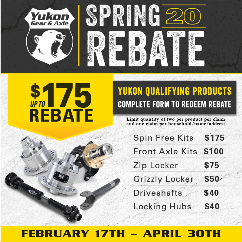 Yukon Spring Rebate 2020